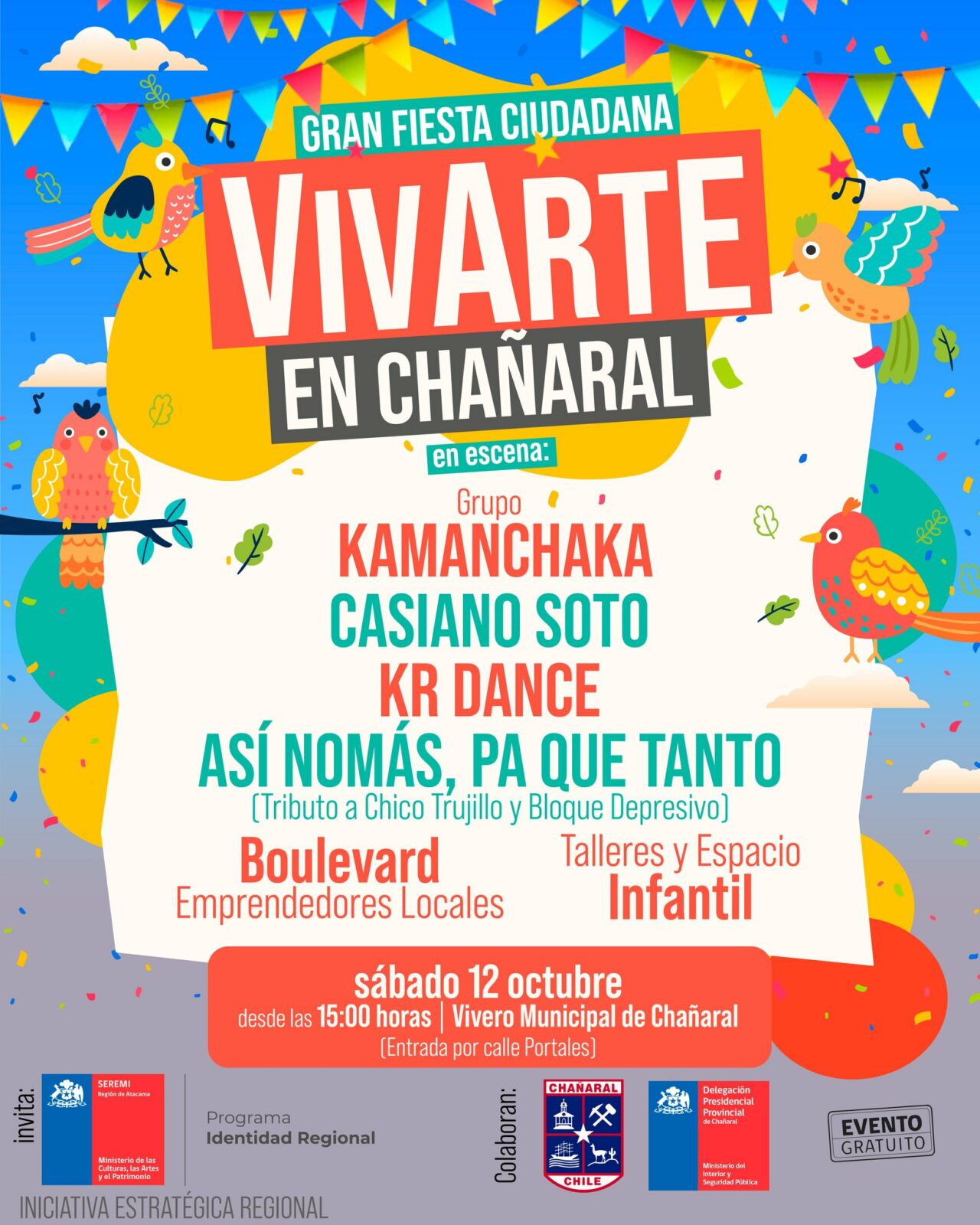 Seremi de las Culturas invita a disfrutar fiesta ciudadana “Vivarte” en ...